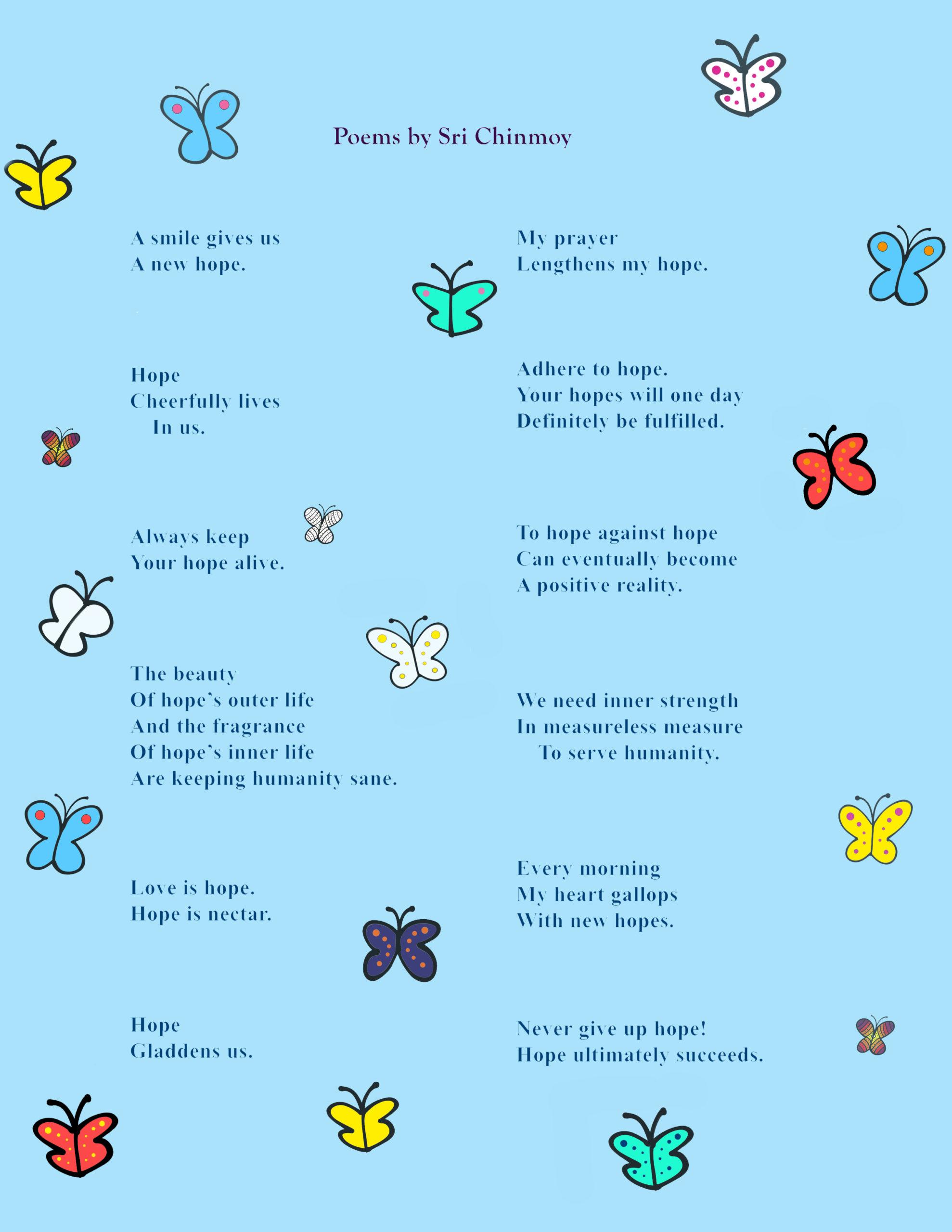 Aphorisms on Hope and Faith by Sri Chinmoy – Oneness-Heart-Tears and Smiles